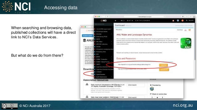 How to use NCI's national repository of big spatial data collections