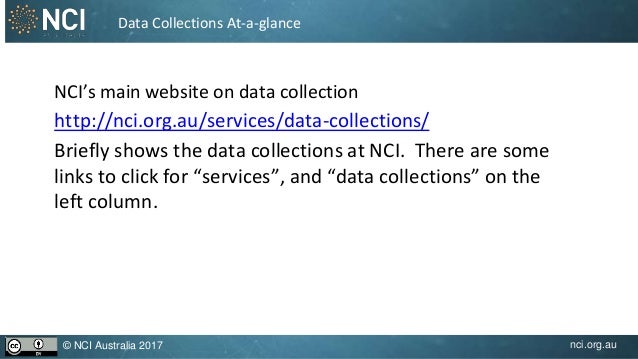 How to use NCI's national repository of big spatial data collections