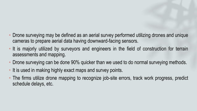 Drone Surveying in Civil Engineering pptx | PPTX