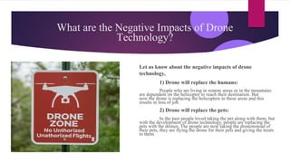 Drone Technology and technology used in drones | PPT