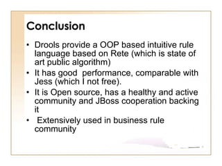 Droolsand Rule Based Systems 2008 Srping | PPT