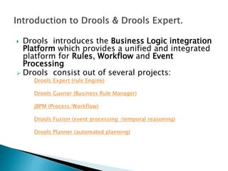 Drools rule Concepts | PPTX