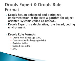 Drools rule Concepts | PPTX
