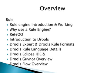 Drools rule Concepts | PPTX