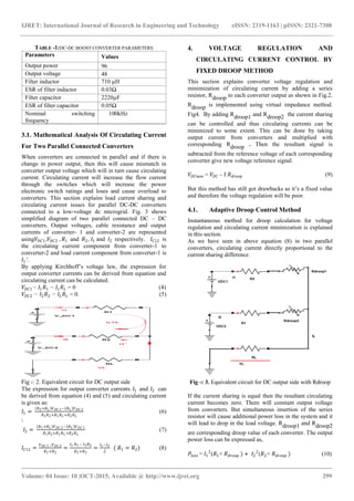 Droop control method for parallel dc converters used in standalone pv ...