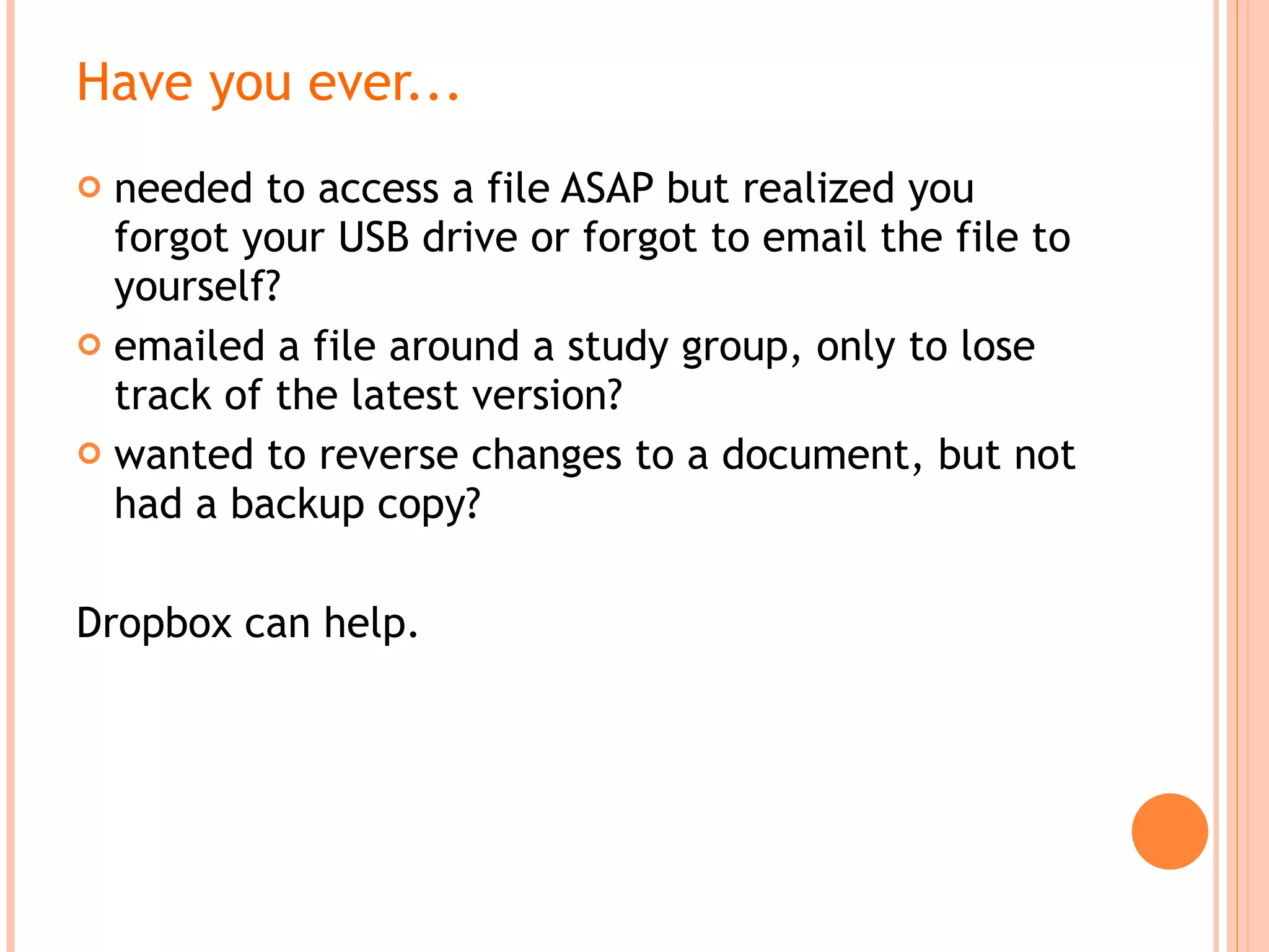 Dropbox Tutorial | PPT