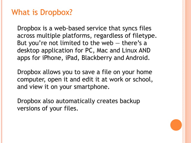 Dropbox Tutorial | PPT