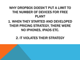 Dropbox pricing strategy | PPT
