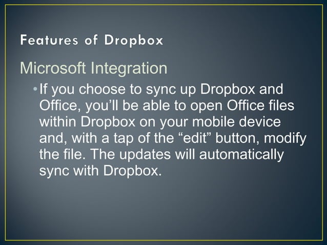 History and Features of Dropbox | PPT