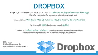 Dropbox - Architecture and Business Prospective | PDF