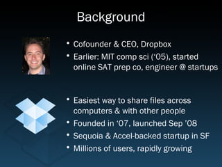 Dropbox startuplessonslearned | PPT