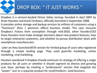 Drop box case study analysis | PPTX