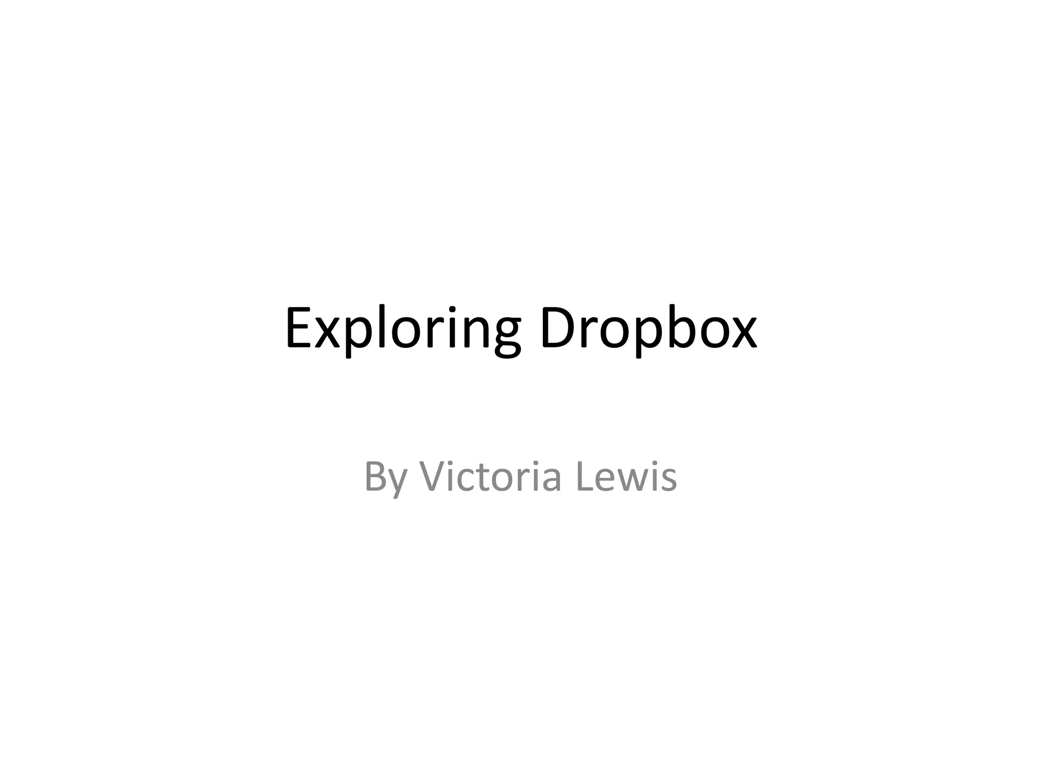 Dropbox powerpoint | PPTX