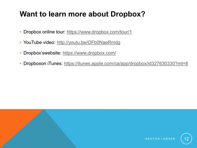 Dropbox presentation | PPTX | Computing | Technology & Computing