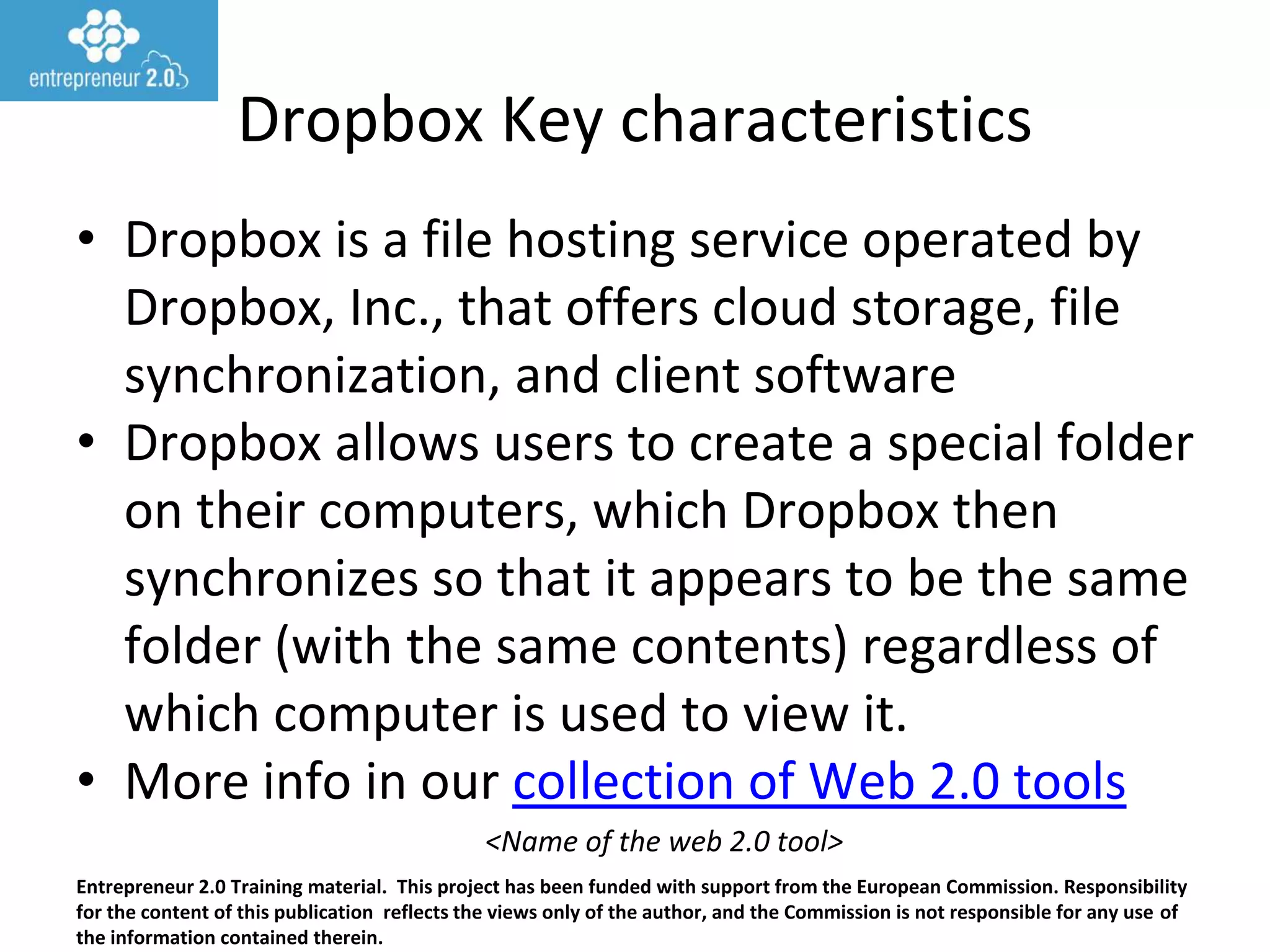 Dropbox, presentation | PPT