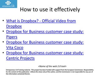 Dropbox, presentation | PPT