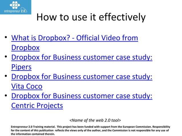 Dropbox, presentation | PPT