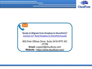 Dropbox to Sharepoint | PPT