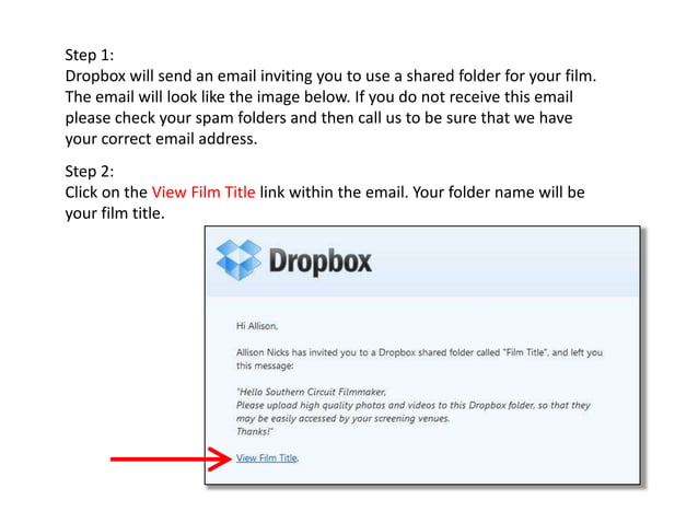 Dropbox Tutorial for Southern Circuit Filmmakers | PPSX