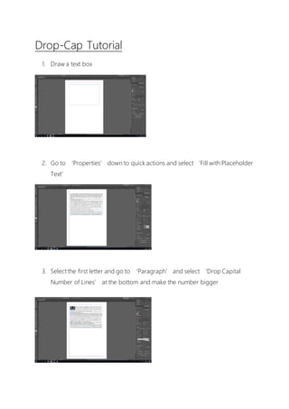 Drop capital tutorial | DOCX
