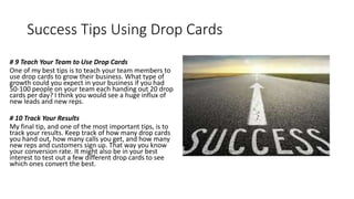 MLM Drop Cards Overview | PPTX