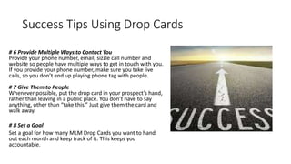 MLM Drop Cards Overview | PPTX
