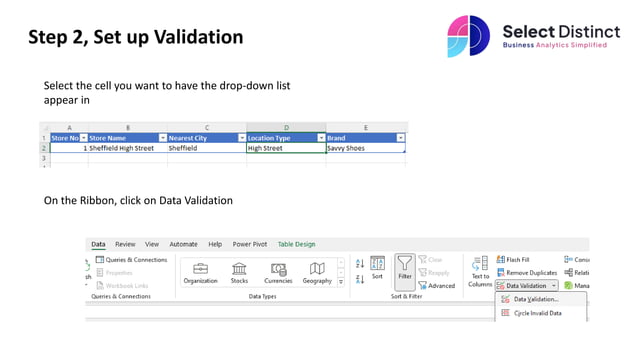 How to Create Drop Down Lists in Excel, step by step | PPTX