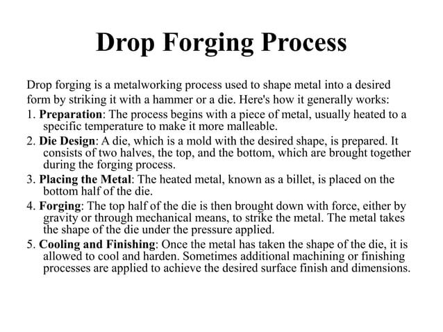 drop forging presentation of manufacturing processes.pptx