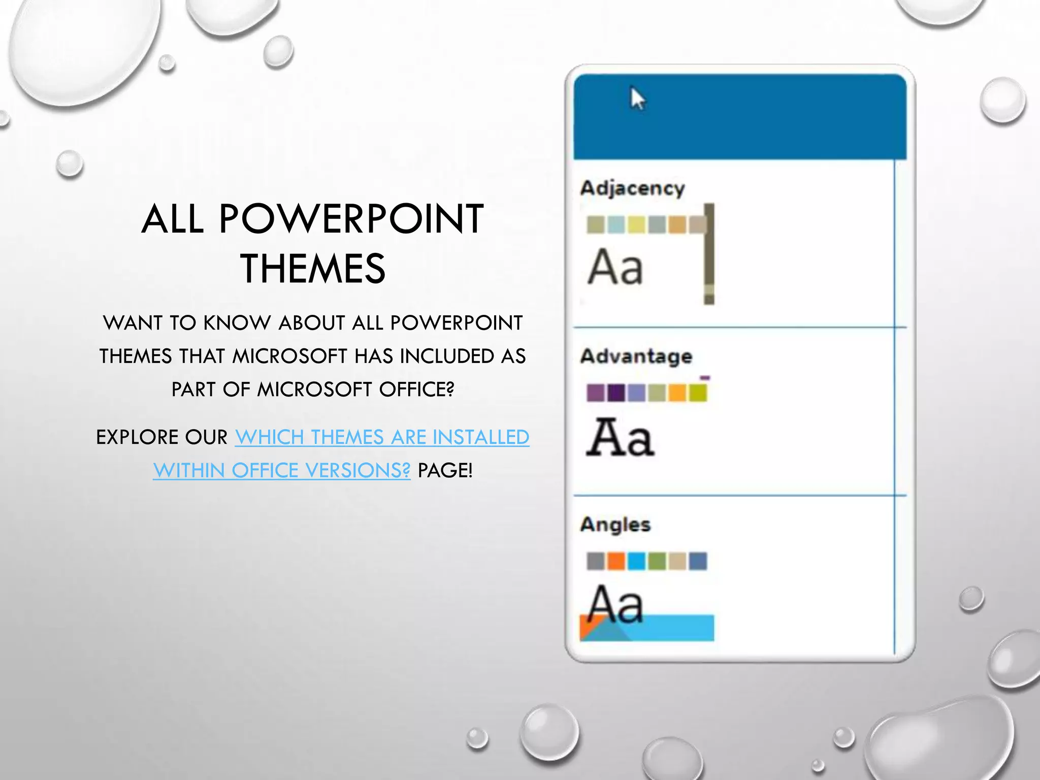 Droplet Theme in PowerPoint | PPTX
