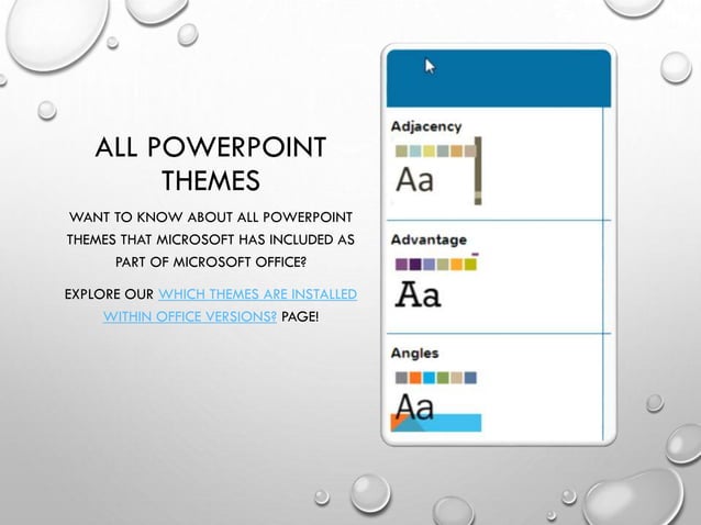 Droplet Theme in PowerPoint | PPTX