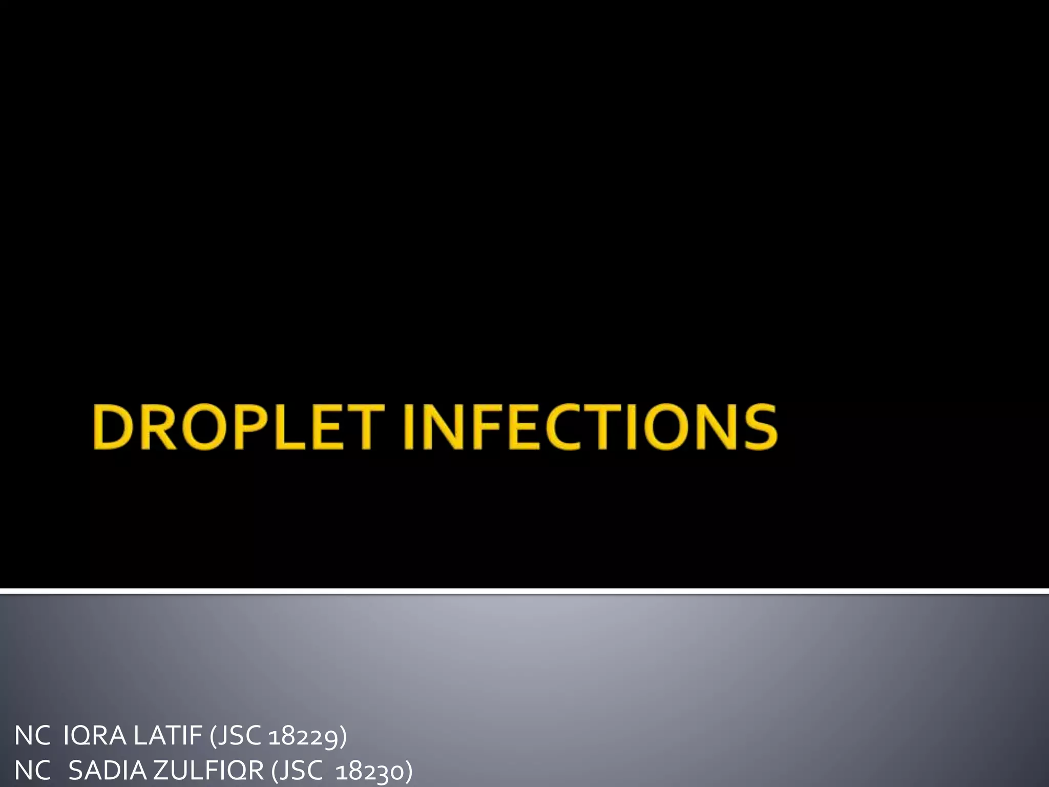DROPLET INFECTIONS.pptx