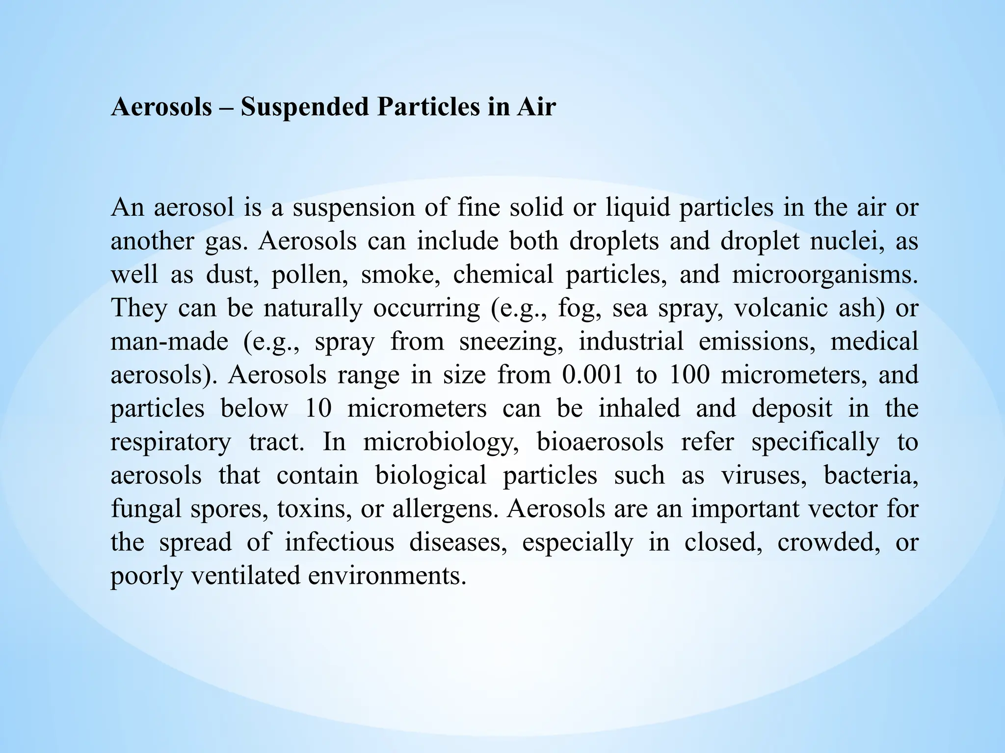 Droplets, Droplet Nuclei, and Aerosols.pptx