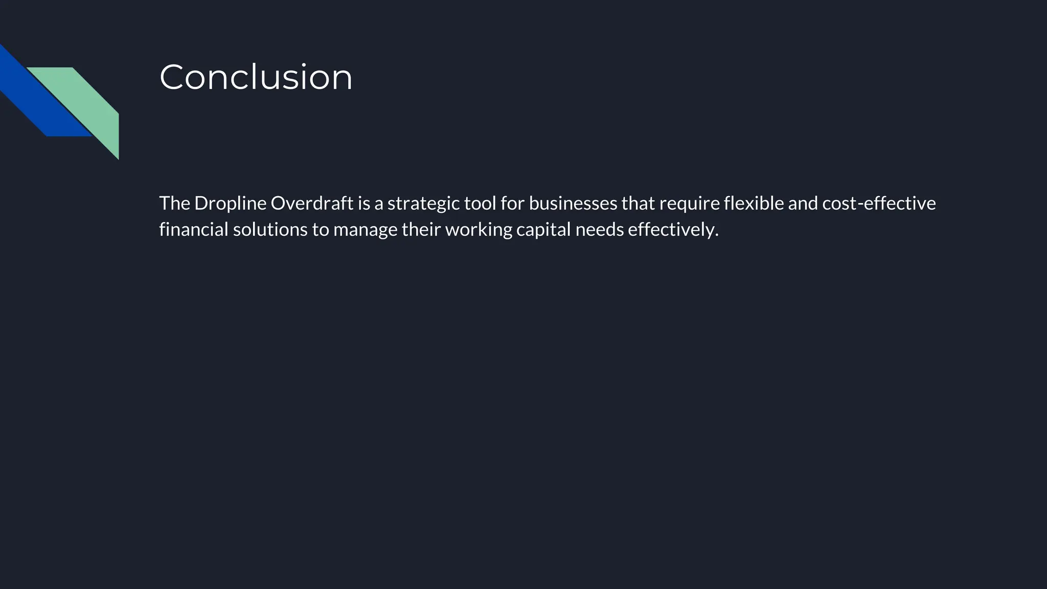 Managing Cash Flow with Dropline Overdrafts | PPTX