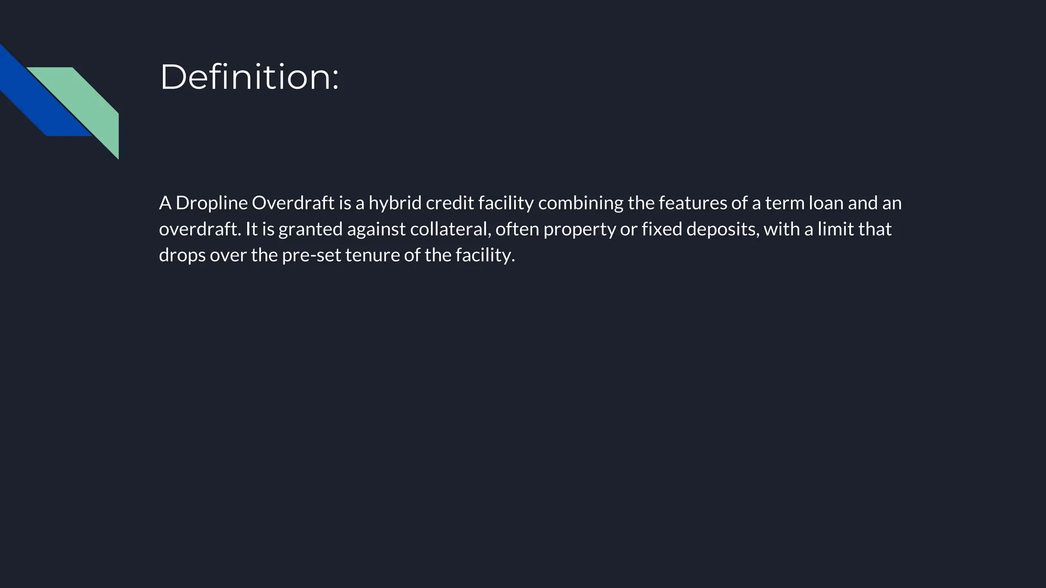 Managing Cash Flow with Dropline Overdrafts | PPTX