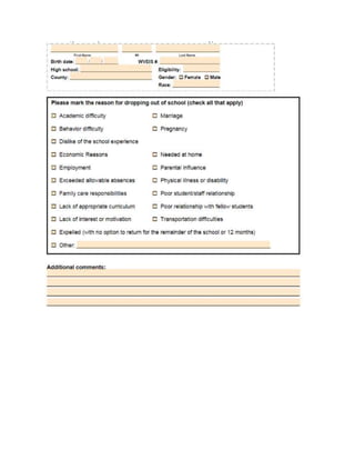 Drop out form | PDF