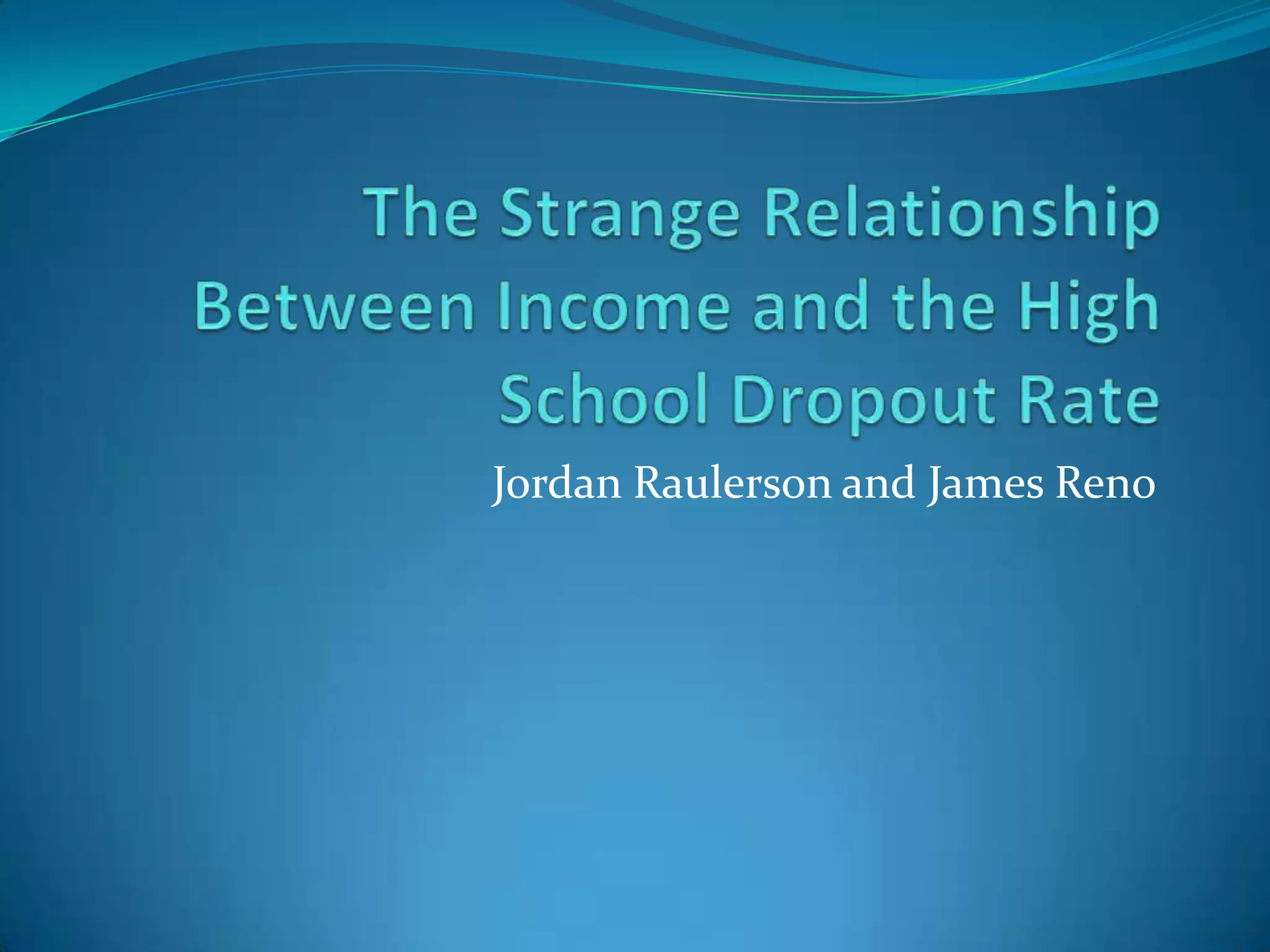 high school dropout rate | PPT