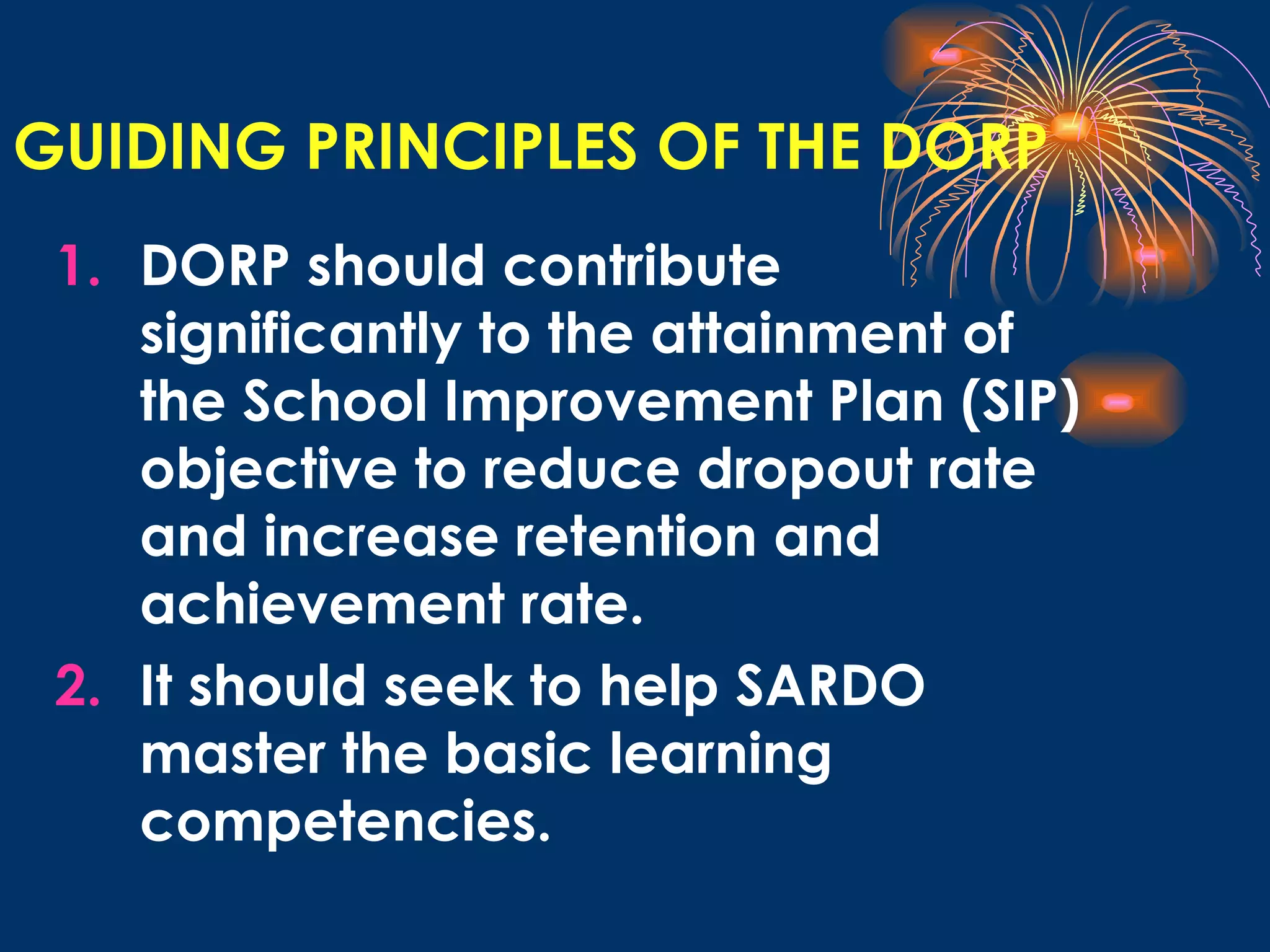 Dropout reduction program (dorp) | PPT