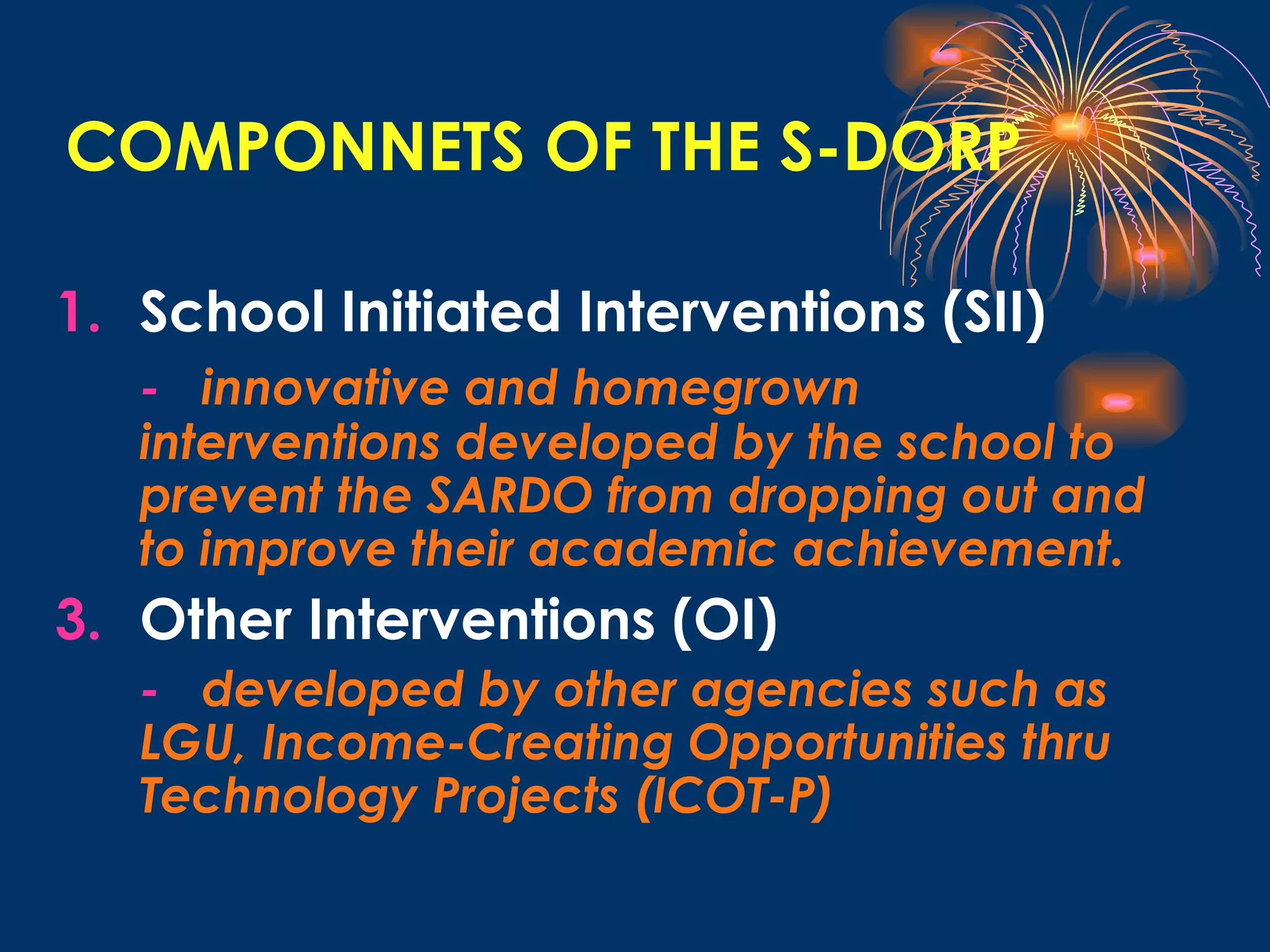 Dropout reduction program (dorp) | PPT