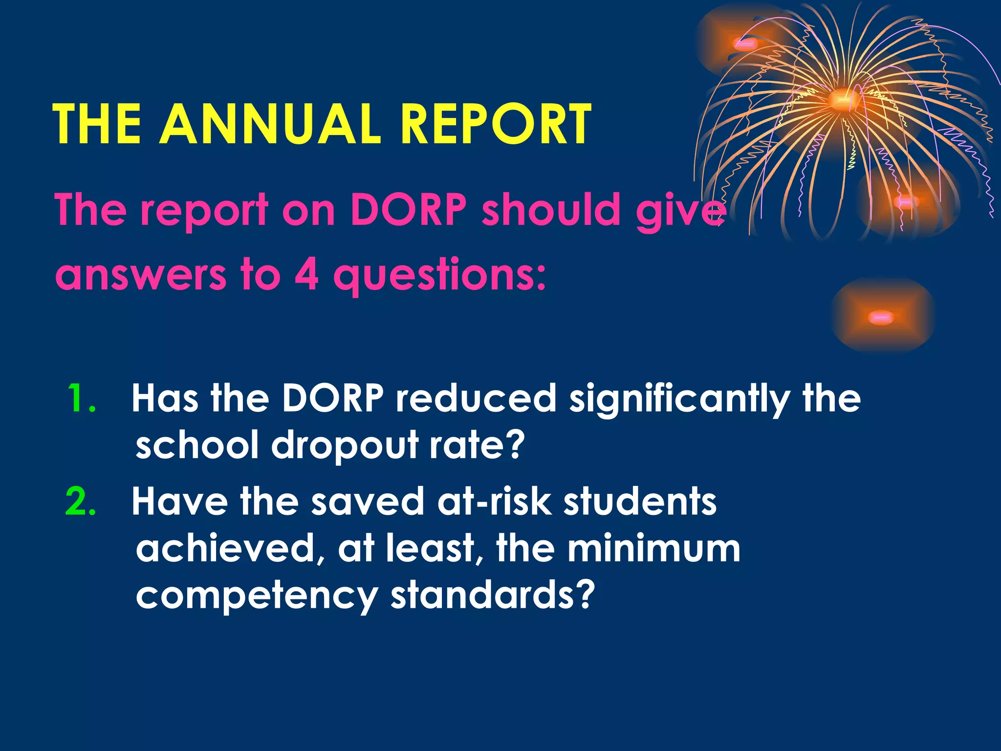 Dropout reduction program (dorp) | PPT