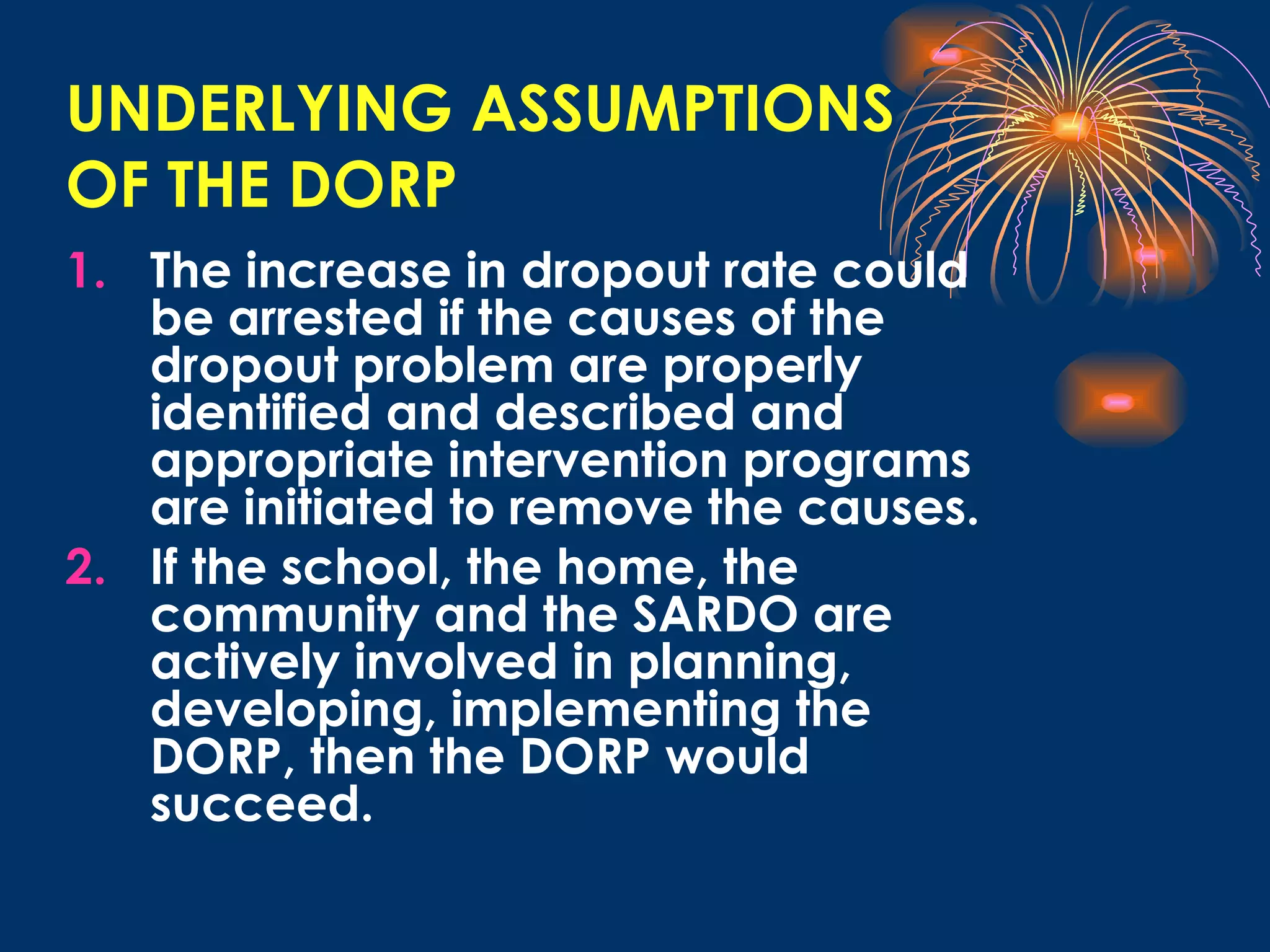 Dropout reduction program (dorp) | PPT