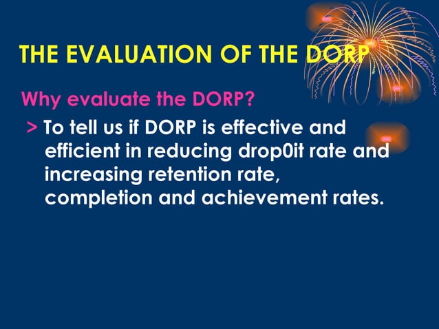 Dropout reduction program (dorp) | PPT