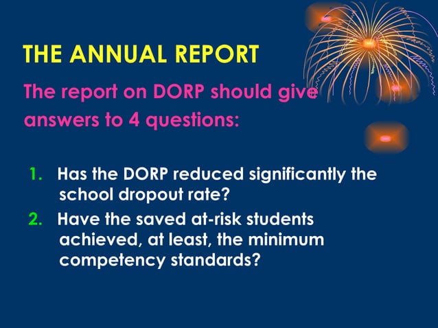 Dropout reduction program (dorp) | PPT