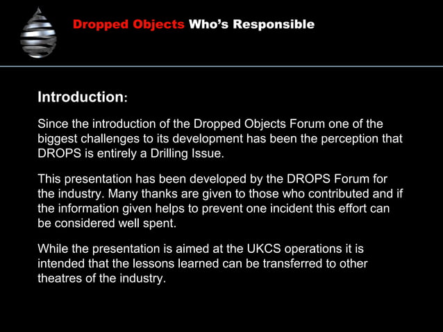 Dropped objects -_drops | PPT | Logistics | Business
