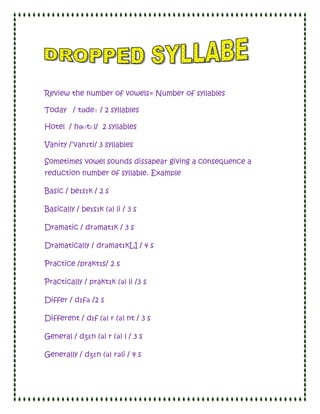 Dropped syllable | DOCX