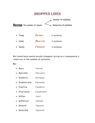 Dropped syllables | PDF