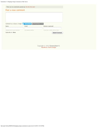 Dropping unique constraints in sql server | PDF