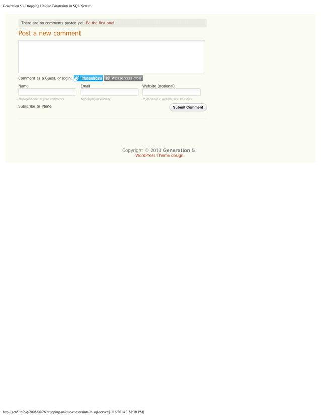 Dropping unique constraints in sql server | PDF