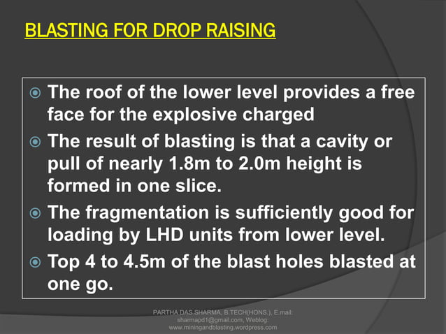 Drop raising in underground mines | PDF