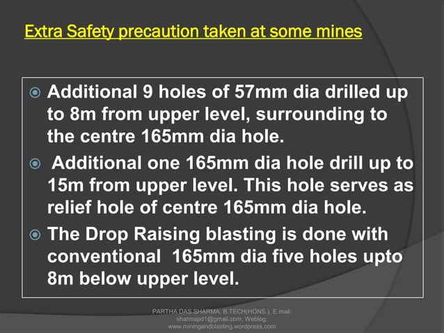 Drop raising in underground mines | PDF