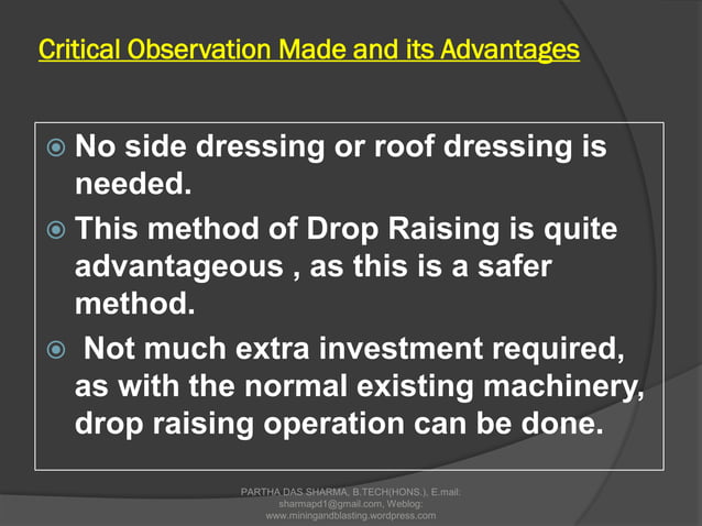 Drop raising in underground mines | PDF